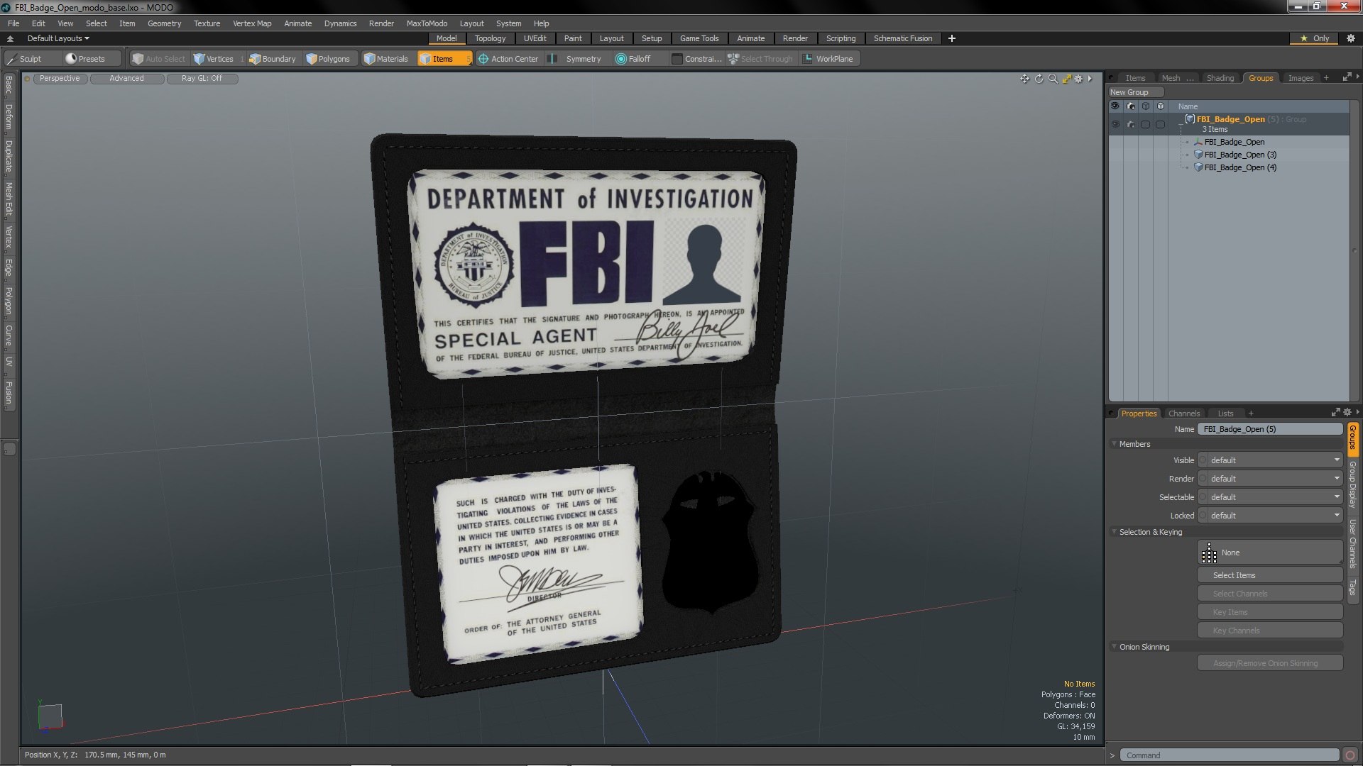 FBI Badge Open model - TurboSquid 1841345
