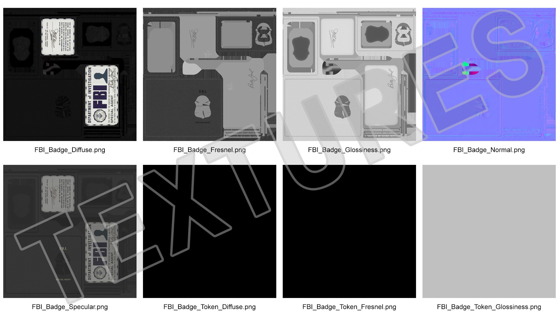 FBI Badge Open model - TurboSquid 1841345