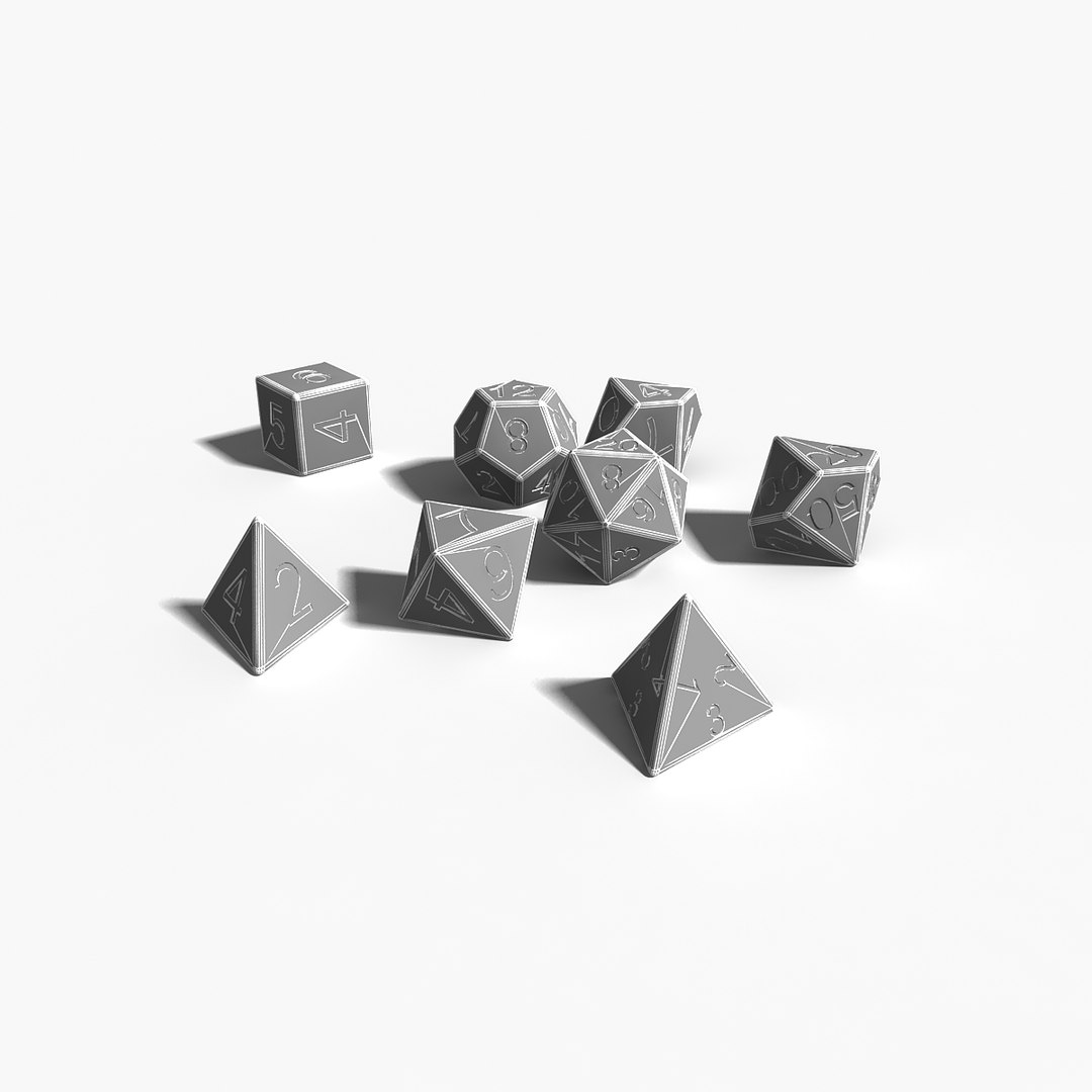 3d Role Playing Dices Model