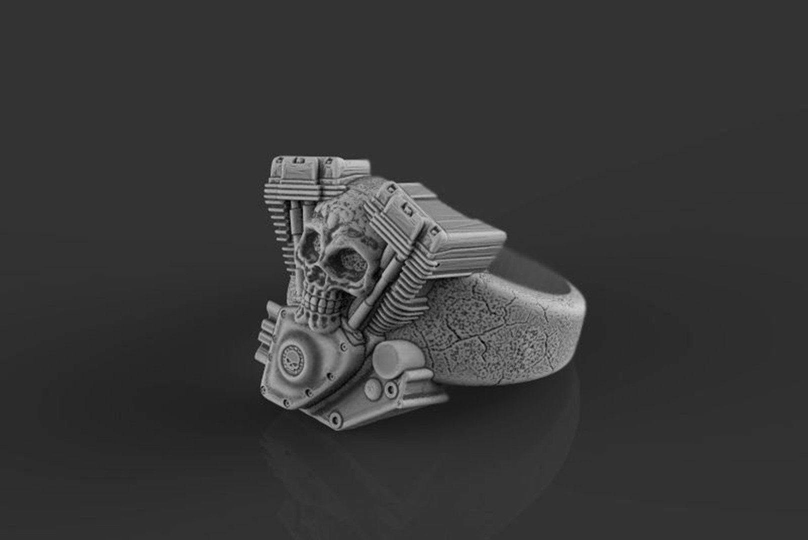 Skull Engine Ring 3D Model - TurboSquid 1981902