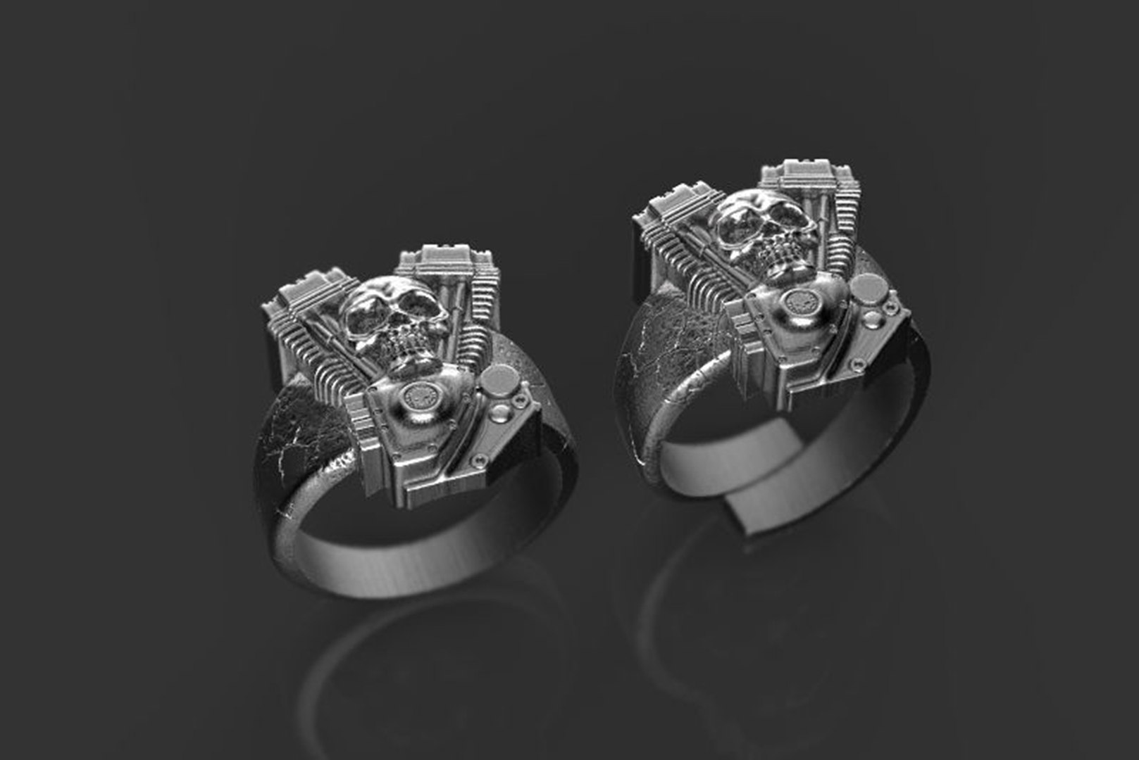 Skull Engine Ring 3D Model - TurboSquid 1981902
