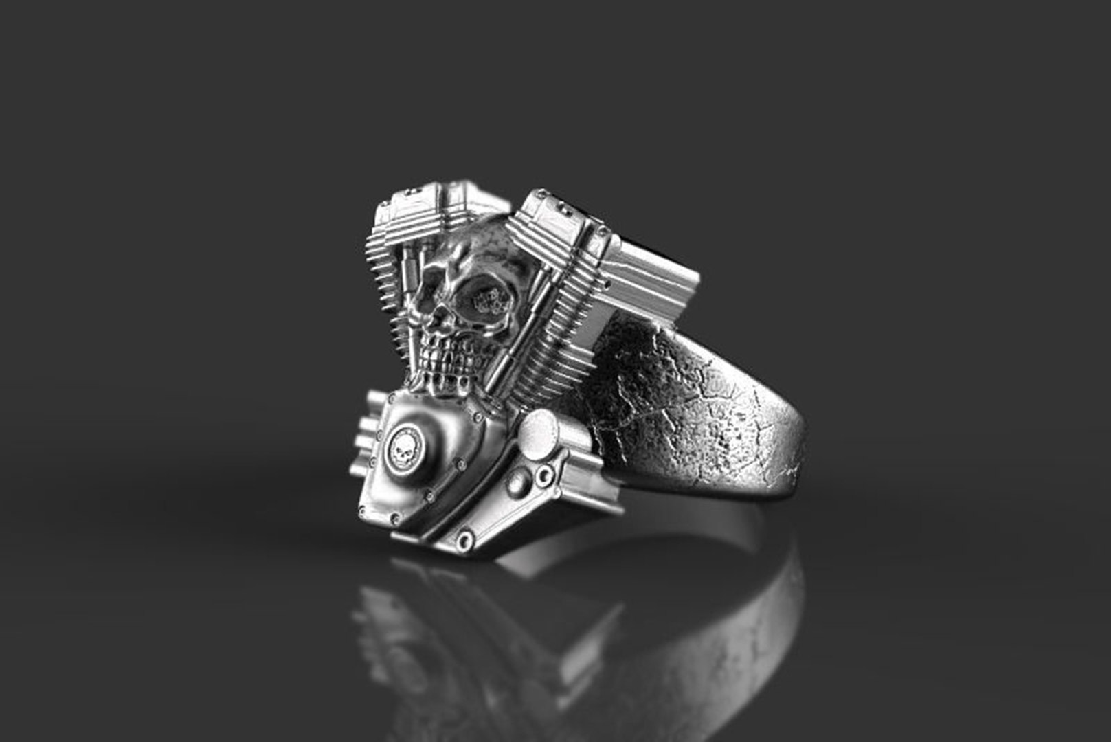 Skull Engine Ring 3D Model - TurboSquid 1981902