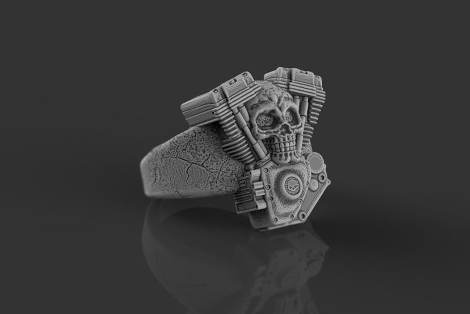 Skull Engine Ring 3D Model - TurboSquid 1981902