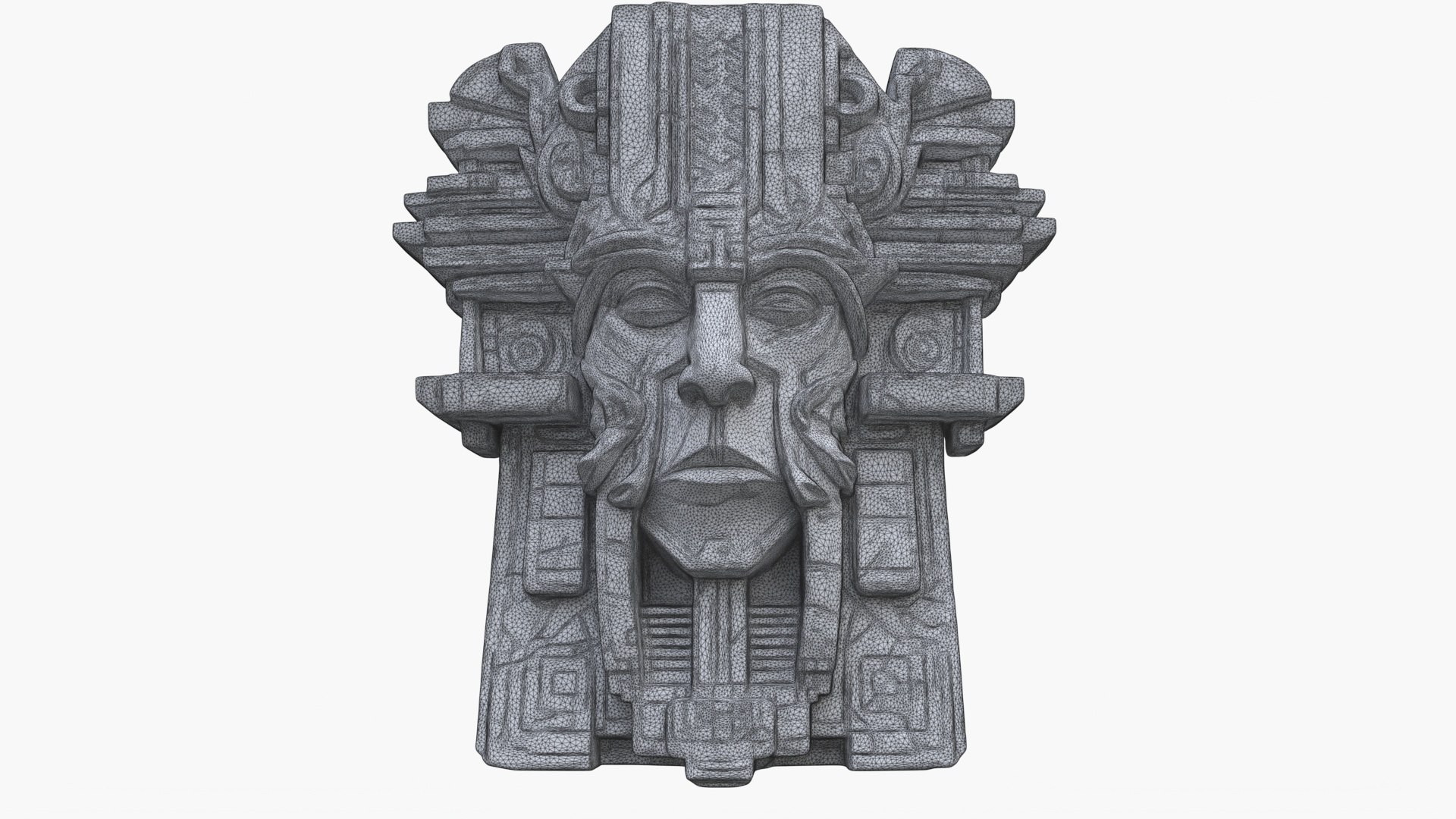 3D Collection 2 Aztec Stone Heads - TurboSquid 2201810