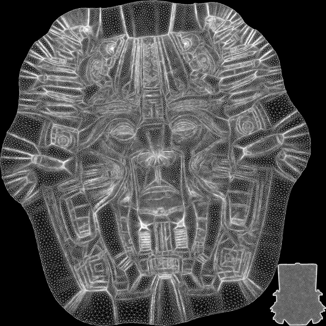 3D Collection 2 Aztec Stone Heads - TurboSquid 2201810