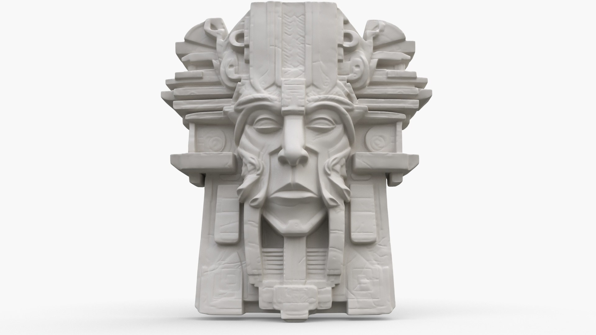 3D Collection 2 Aztec Stone Heads - TurboSquid 2201810