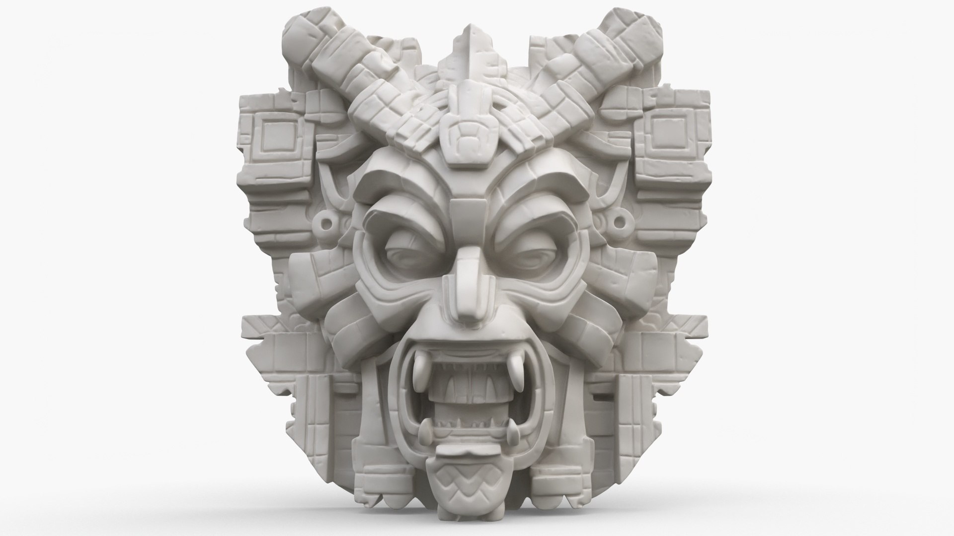 3D Collection 2 Aztec Stone Heads - TurboSquid 2201810