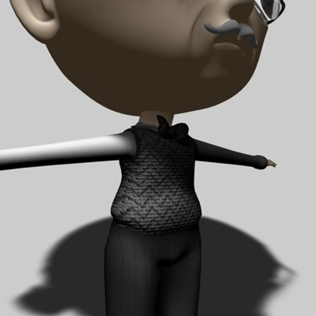 Old Male Character 3d Model