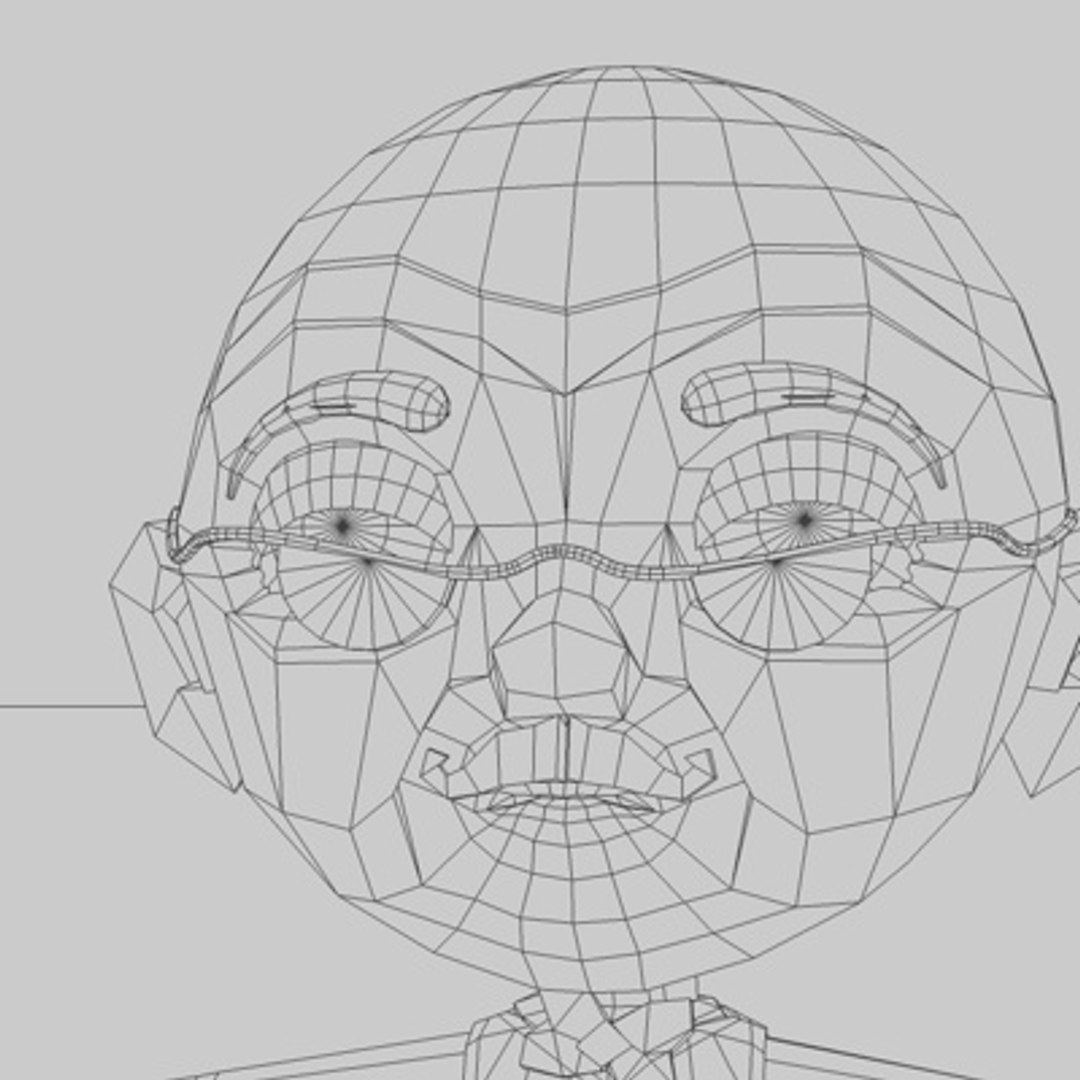 Old Male Character 3d Model