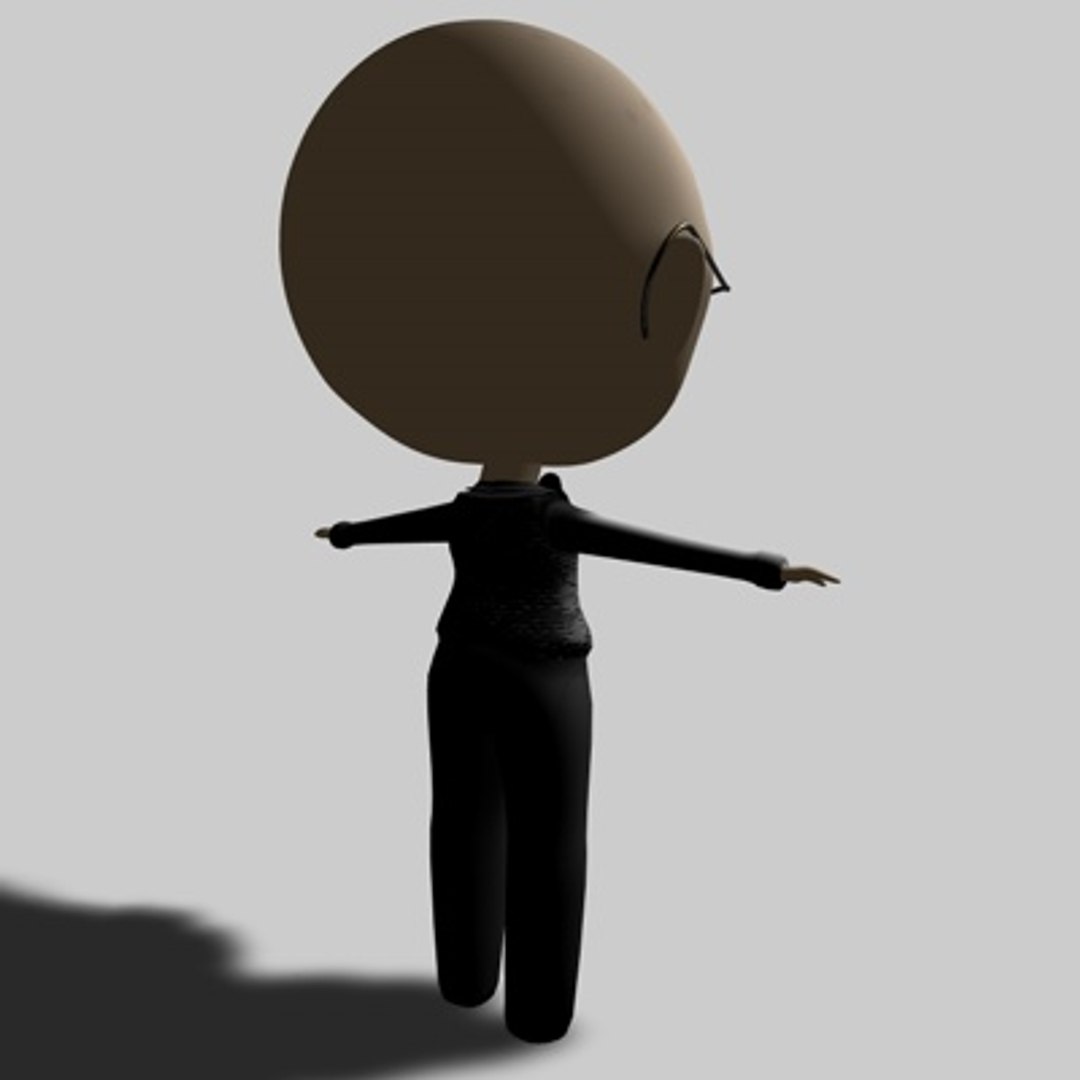 Old Male Character 3d Model