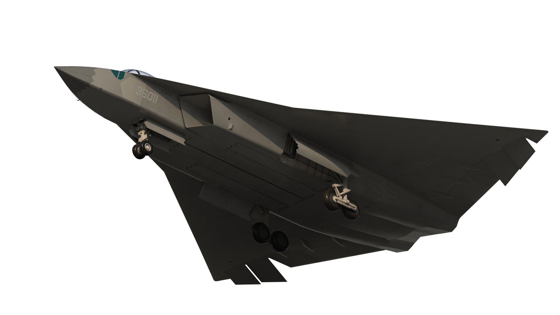 3D Chengdu J-36 Stealth Fighter - TurboSquid 2335024