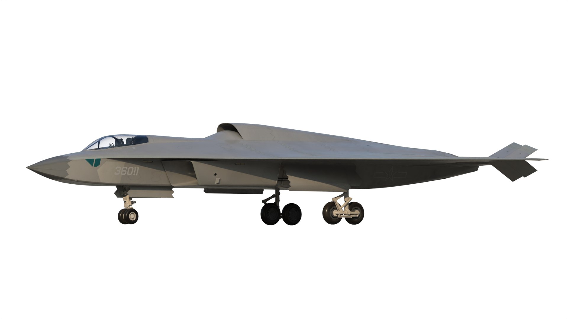 3D Chengdu J-36 Stealth Fighter - TurboSquid 2335024