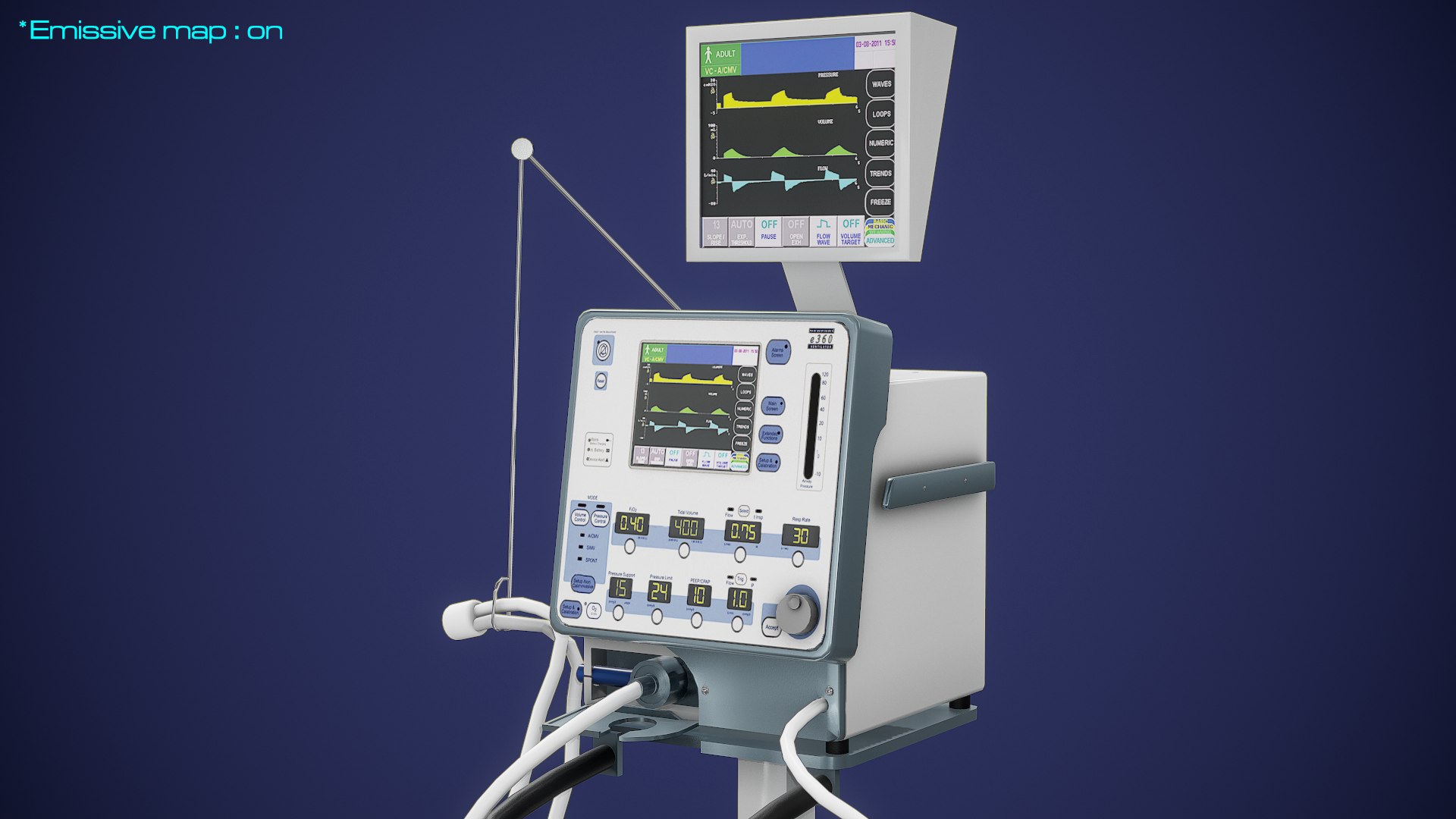 3D Newport E360 Ventilator Model - TurboSquid 1586700