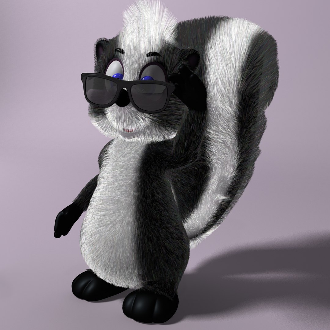 Cartoon Skunk Rigged Anime Model - TurboSquid 1237321