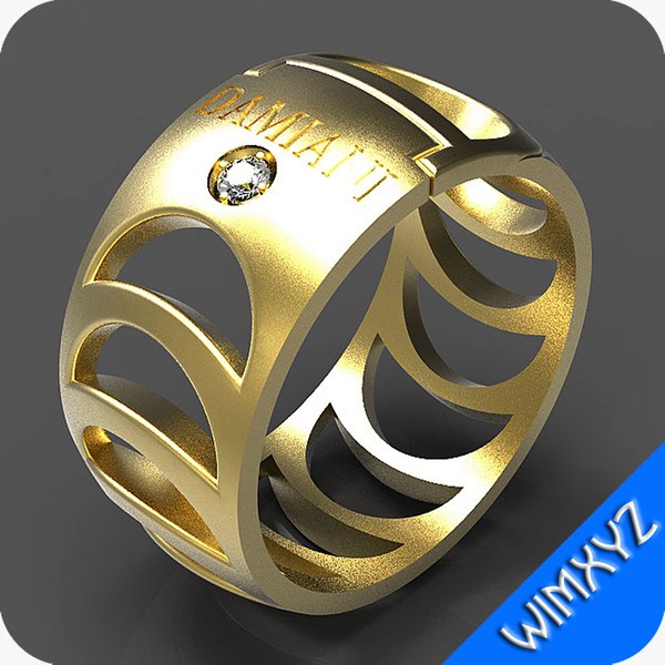 3d ring jewelry gem model