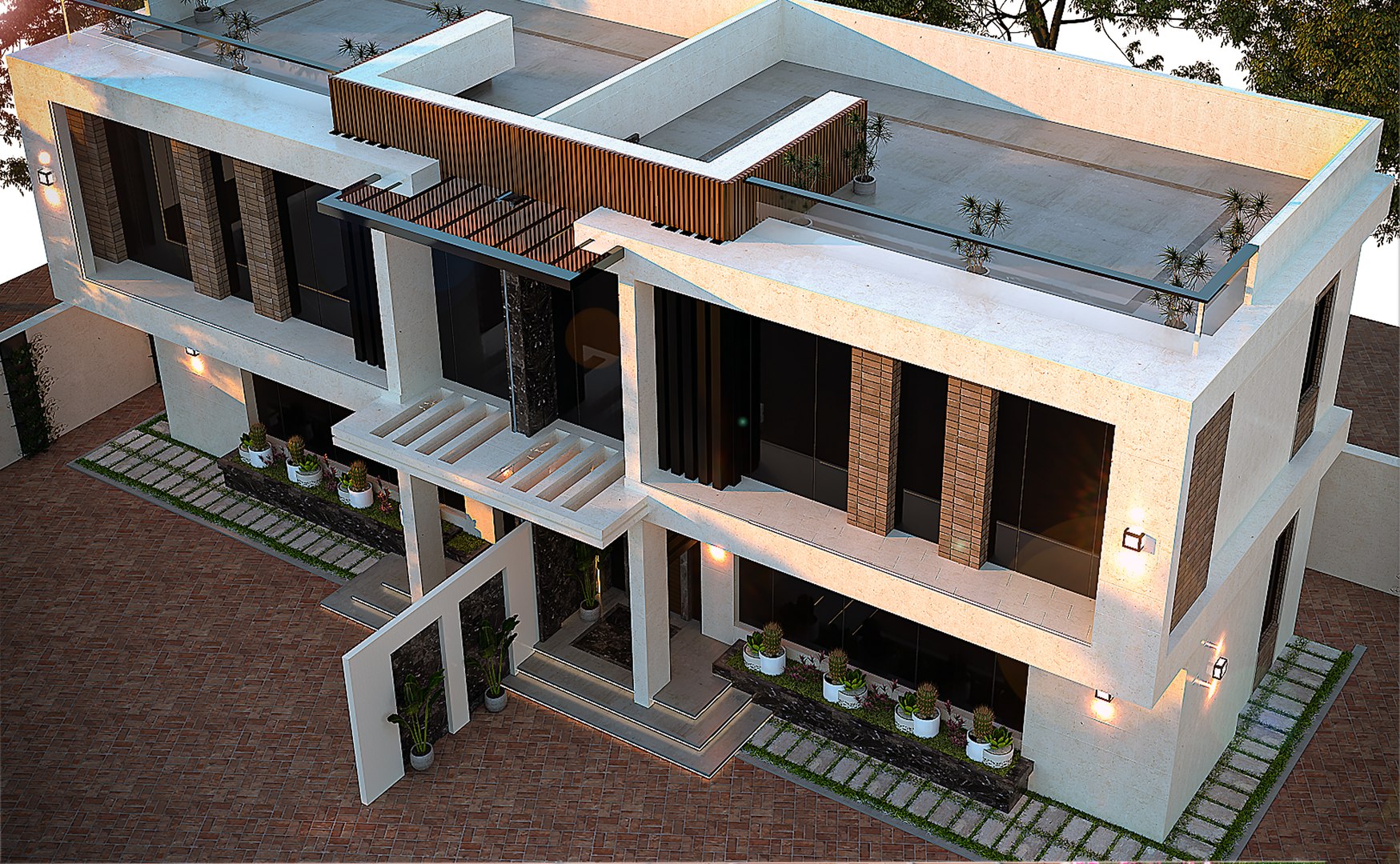 Modern Villa Duplex Model - TurboSquid 2107198