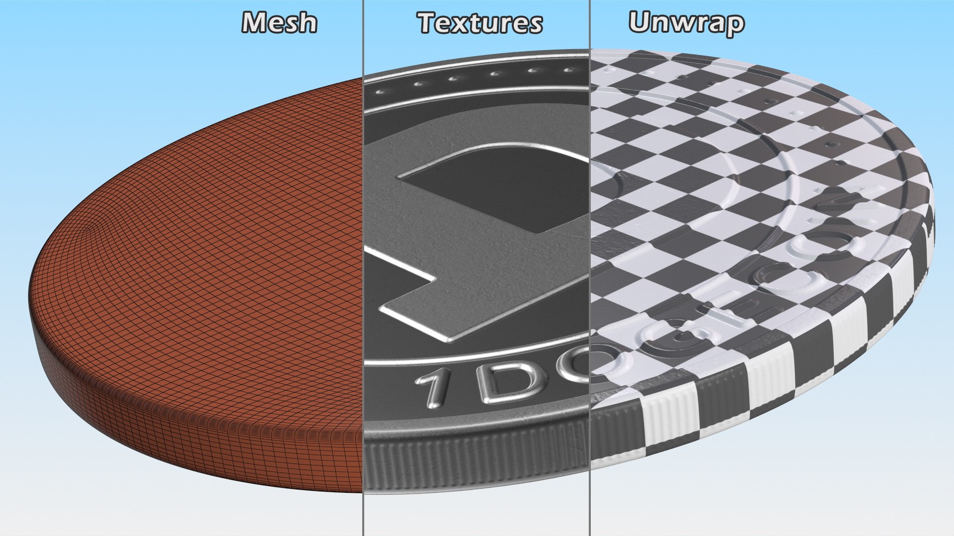 Physical Cryptocurrency Dogecoin Silver 3D Model - TurboSquid 1832598