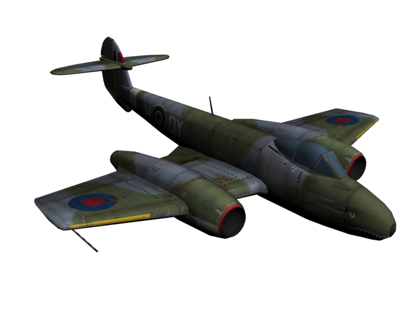 3ds Max Gloster Meteor Jet Fighter