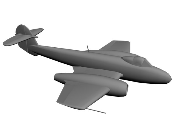 3ds max gloster meteor jet fighter
