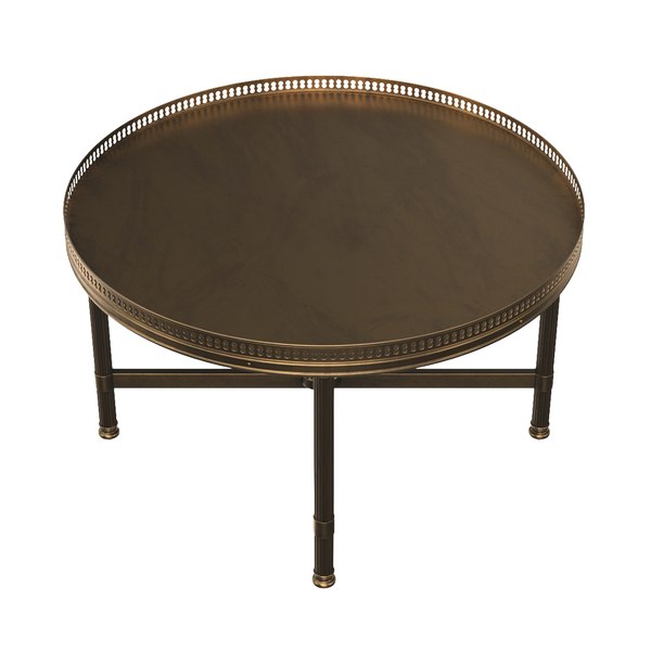 3D Maison Jansen Small Round Brass Coffee Table - TurboSquid 2011229