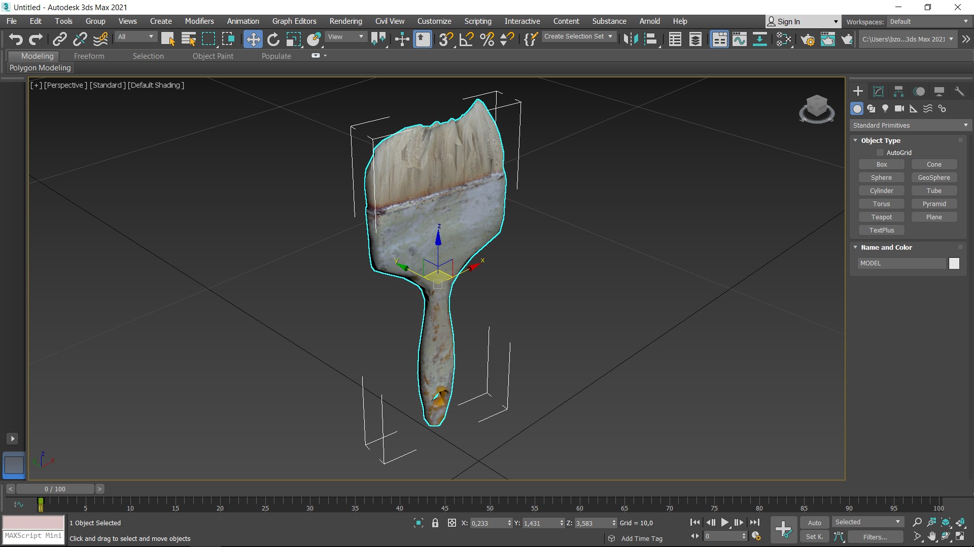 Old Paint Brush Scan 3D - TurboSquid 2125877