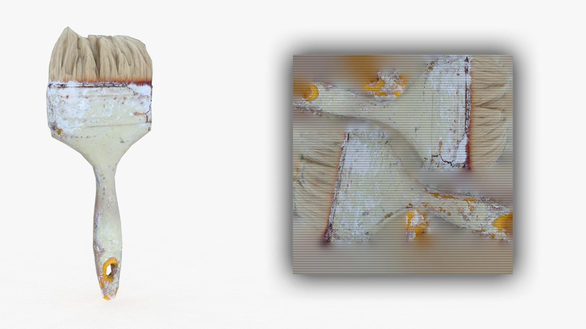 Old Paint Brush Scan 3D - TurboSquid 2125877