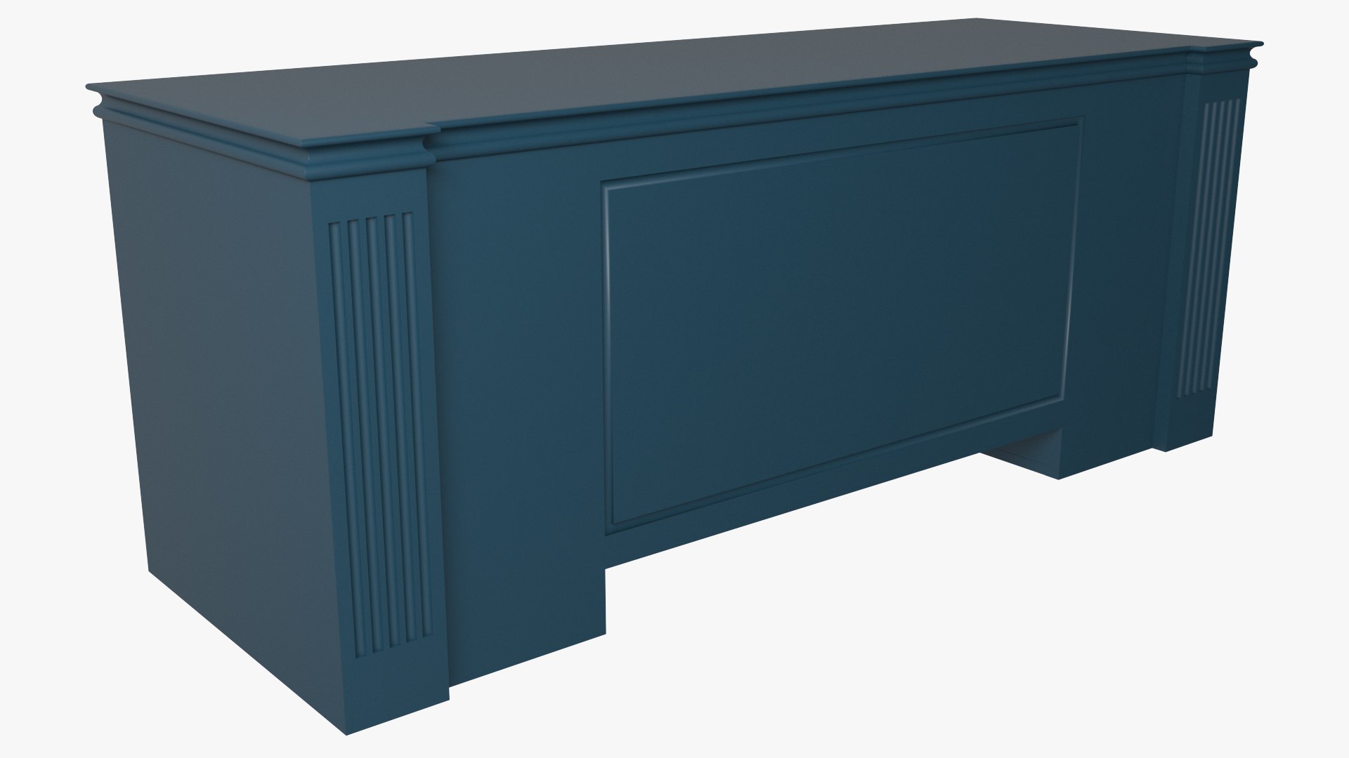 3D Classic Office Desk Model - TurboSquid 1537327