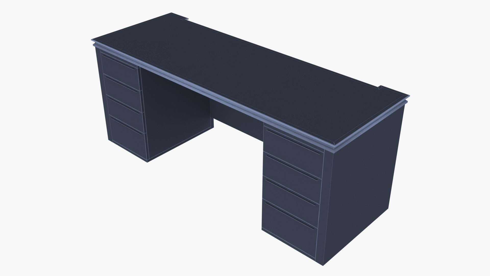 3D Classic Office Desk Model - TurboSquid 1537327
