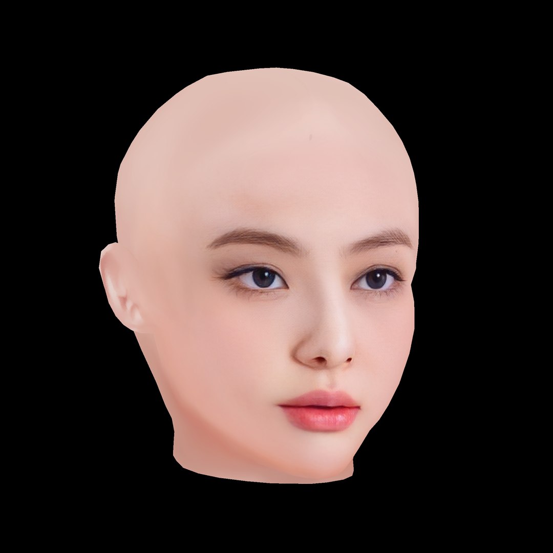 Jennie BlackPink Head - Low Poly Head For Game - No Hair 3D Model - TurboSquid 2199686