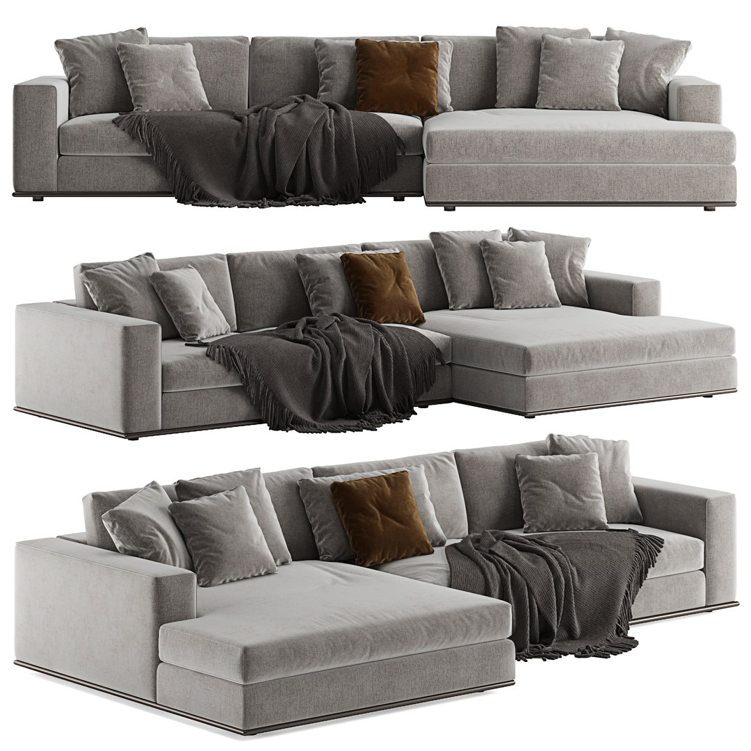 Minotti Hamilton L sofa 3D model - TurboSquid 1726386