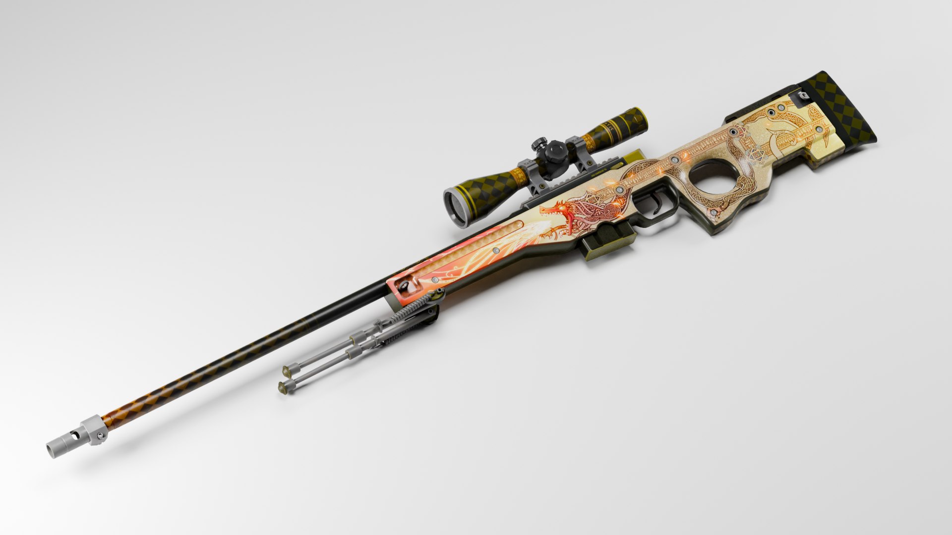 Sparkles 1 AWP Dragon Lore 00001111 3D Model - TurboSquid 2336296