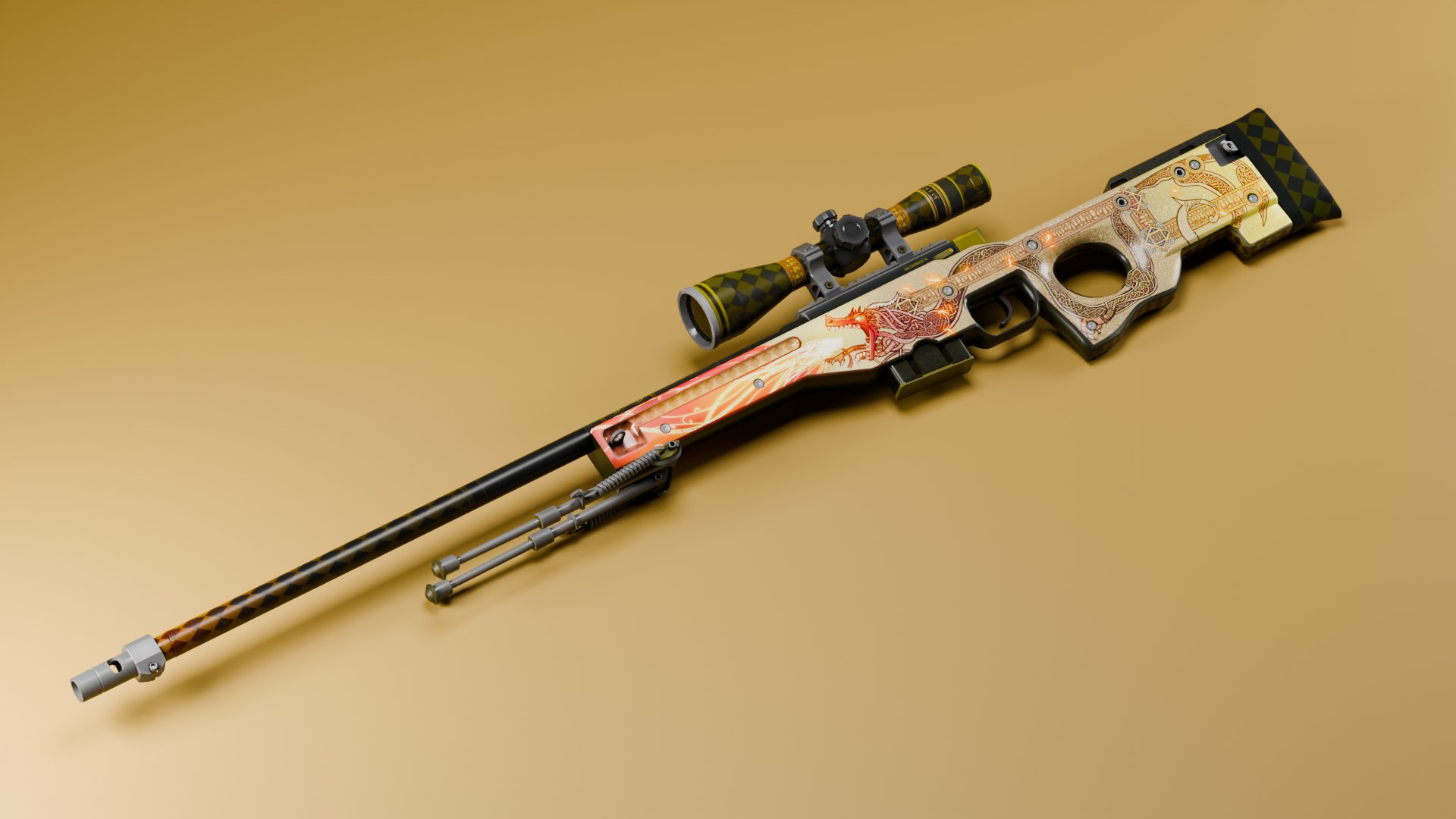 Sparkles 1 AWP Dragon Lore 00001111 3D Model - TurboSquid 2336296