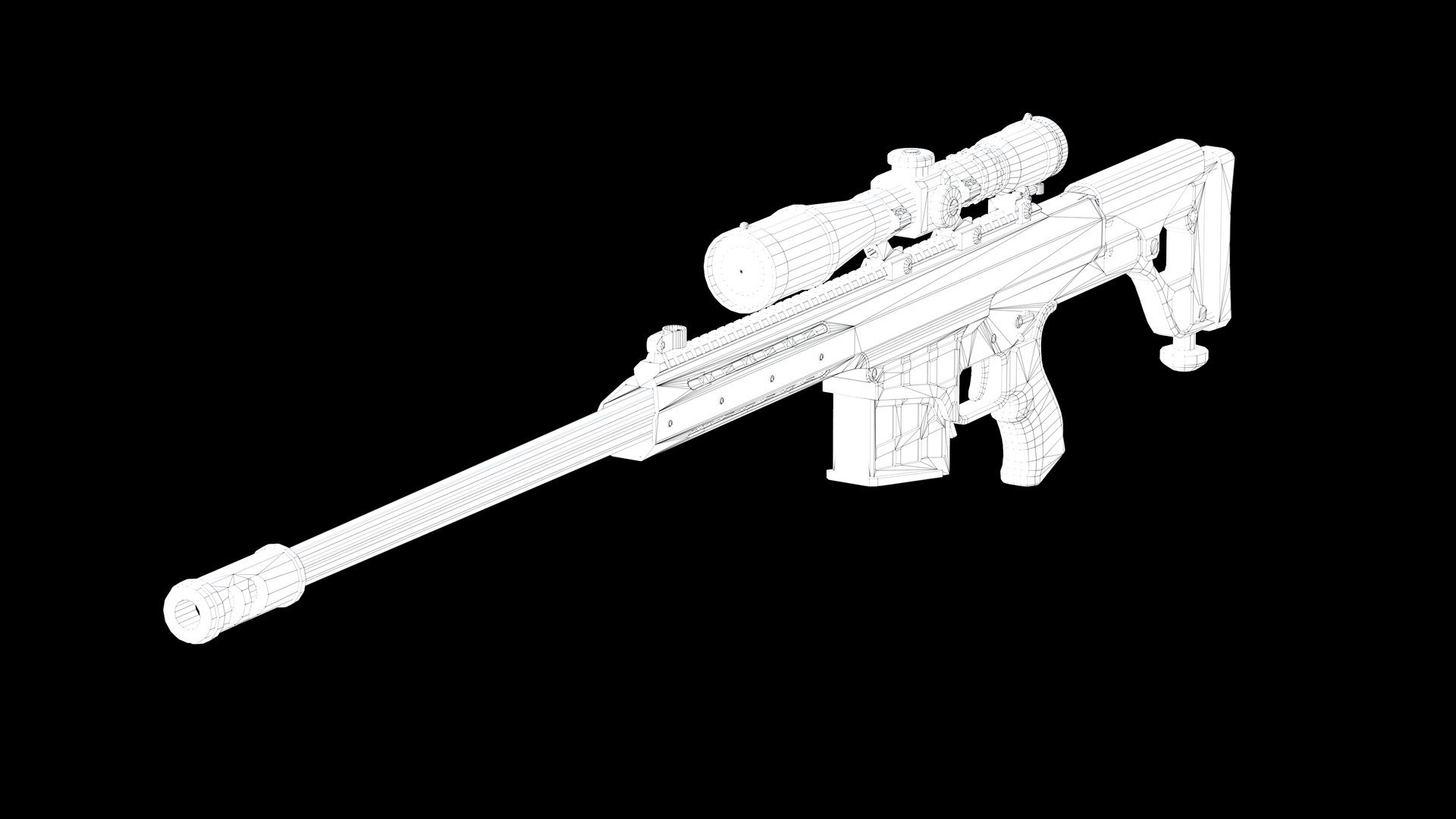 3D Barret M98B Sniper Rifle PBR Low-poly Model - TurboSquid 1805909