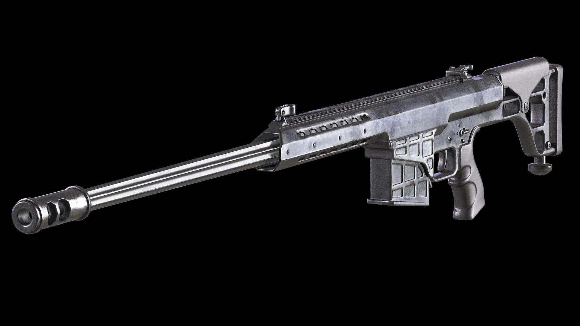 3D Barret M98B Sniper Rifle PBR Low-poly Model - TurboSquid 1805909