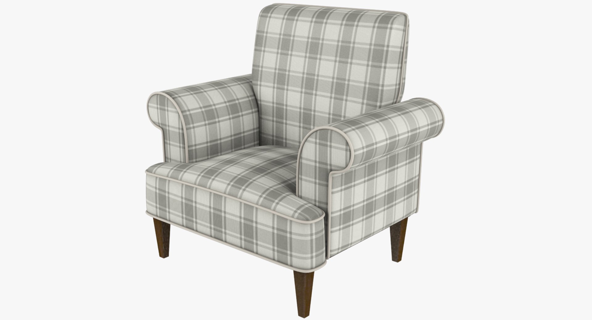 Checkered Fabric Chair 3D Model - TurboSquid 1217020