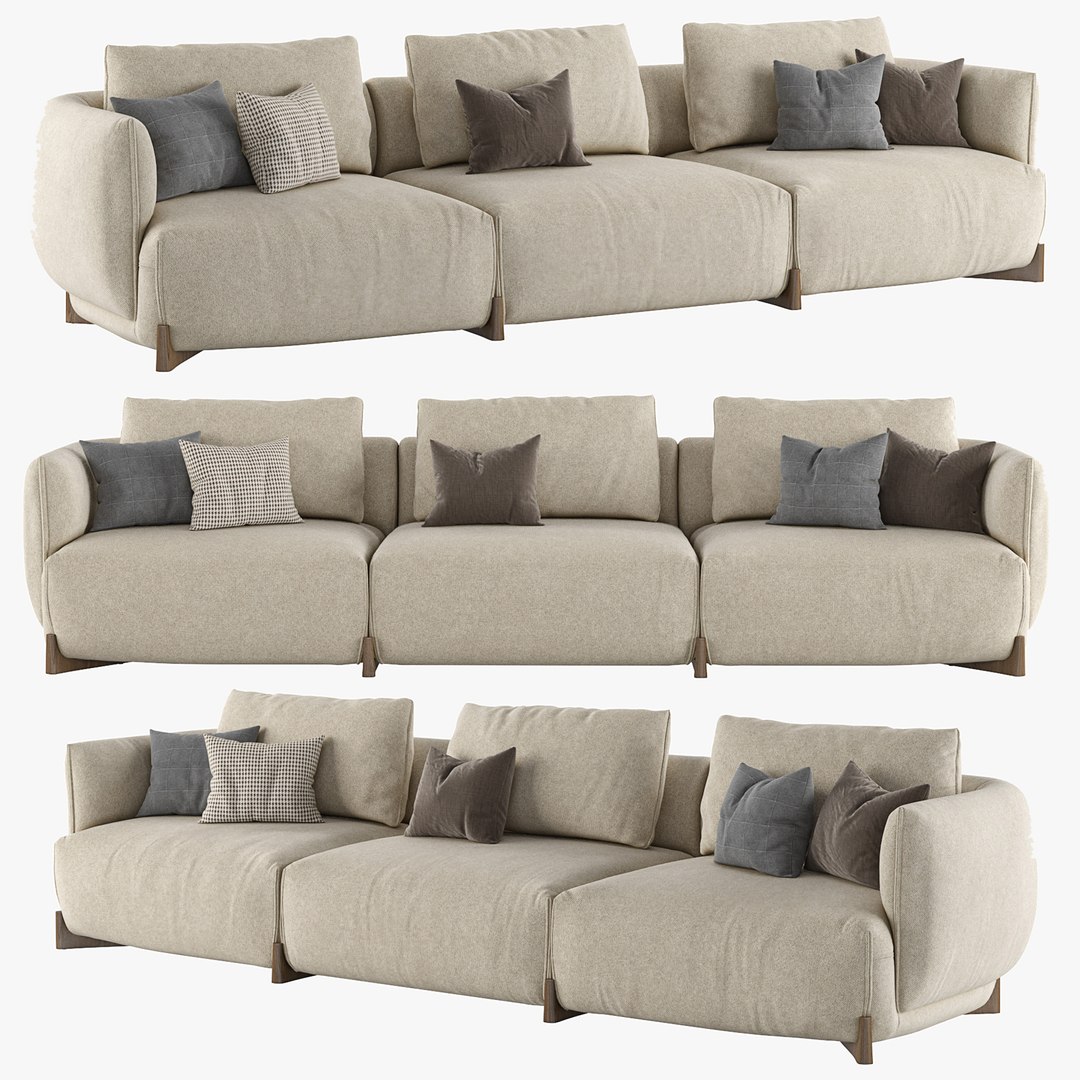 Sofa LXR29 Naila 3 Seater 3D Model - TurboSquid 2158351