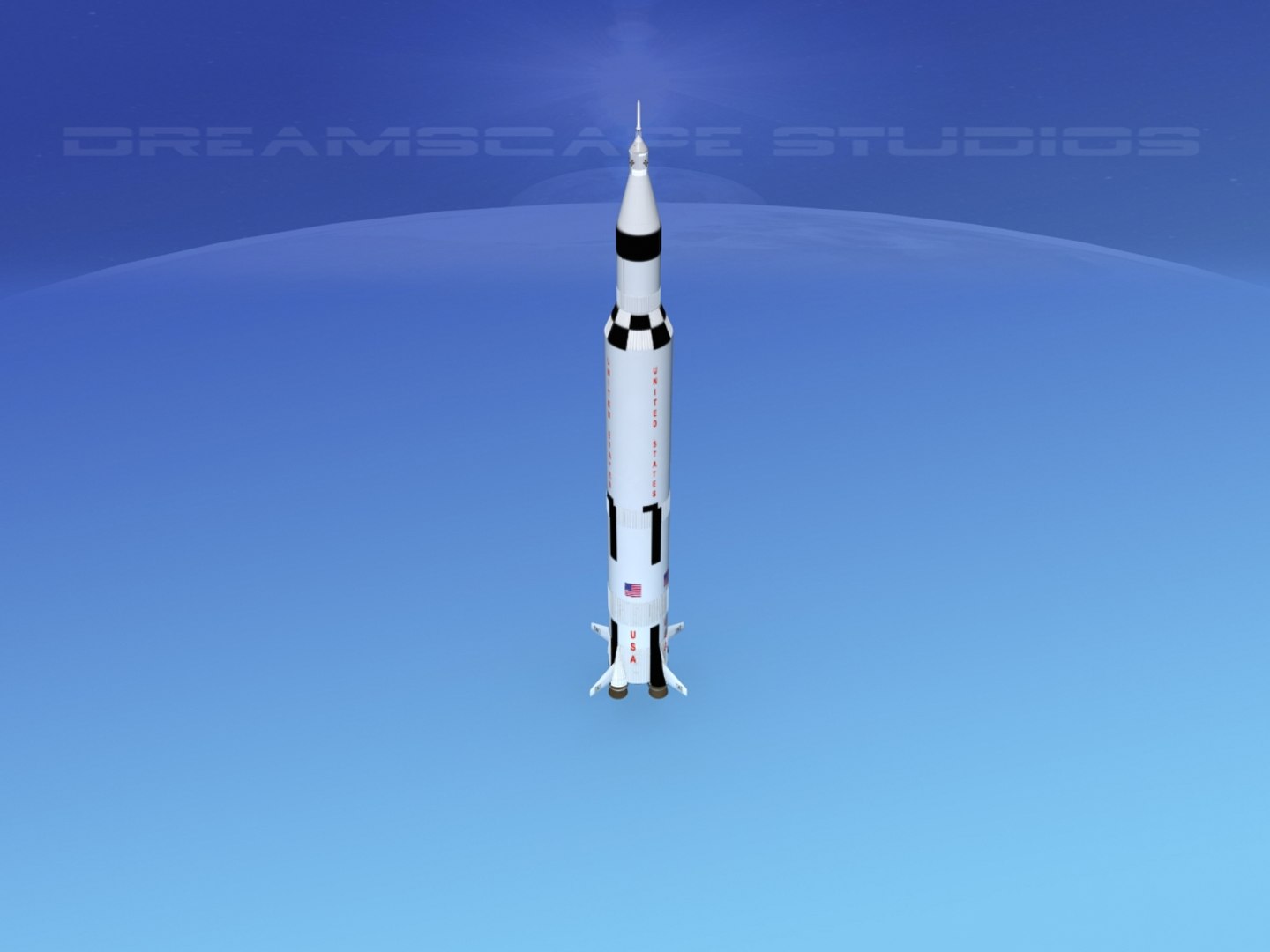 3d Rocket Engines Launch Saturn V