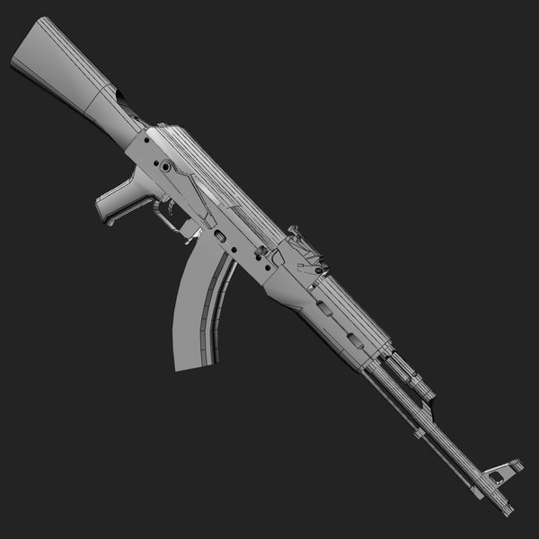 3d model akm rifle