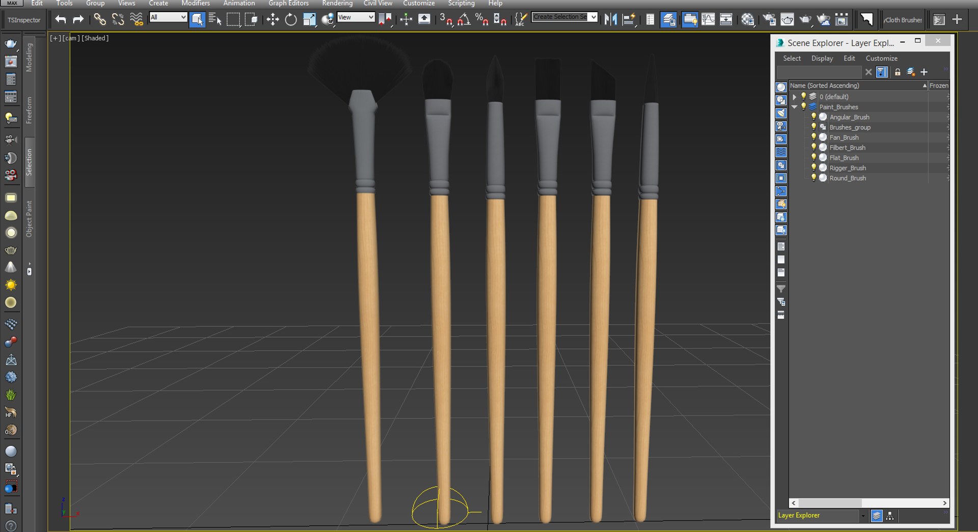 3D Paint Brushes Collection - TurboSquid 1935813
