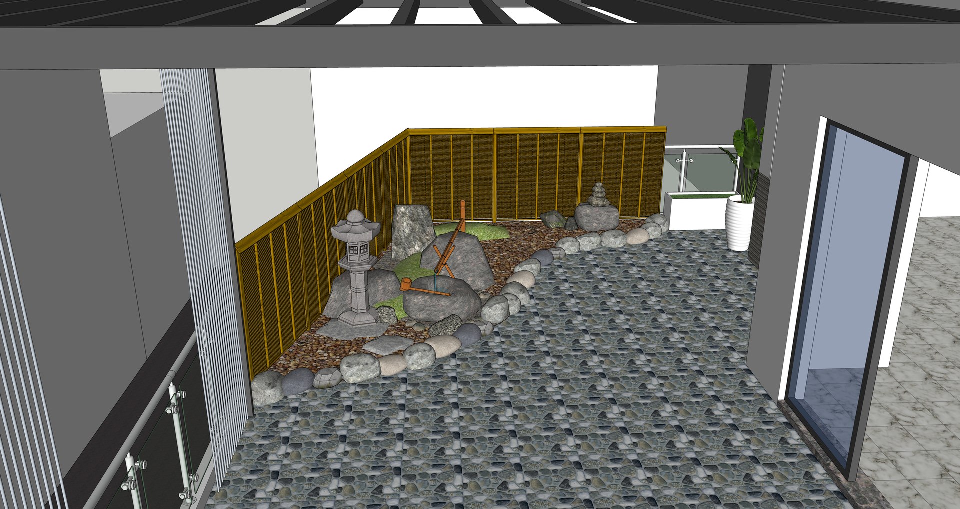 3D TERRACE GARDEN LANDSCAPE 2-JAPAN - TurboSquid 2186183