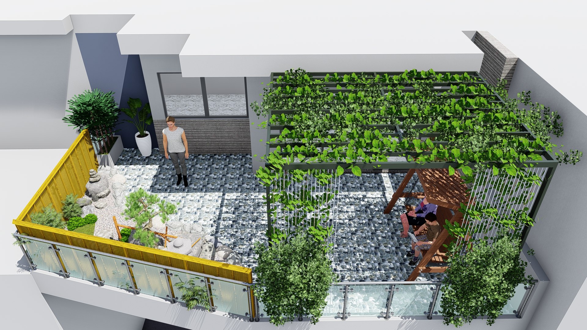 3D TERRACE GARDEN LANDSCAPE 2-JAPAN - TurboSquid 2186183