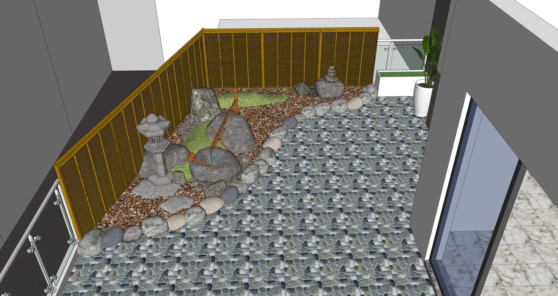 3D TERRACE GARDEN LANDSCAPE 2-JAPAN - TurboSquid 2186183