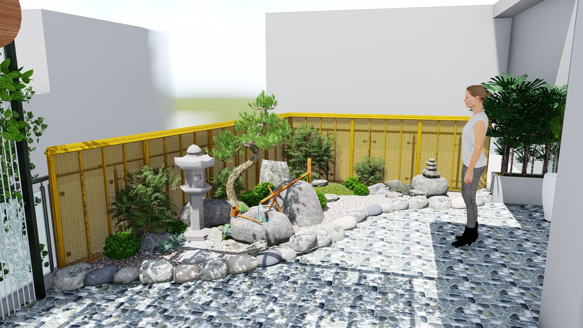 3D TERRACE GARDEN LANDSCAPE 2-JAPAN - TurboSquid 2186183
