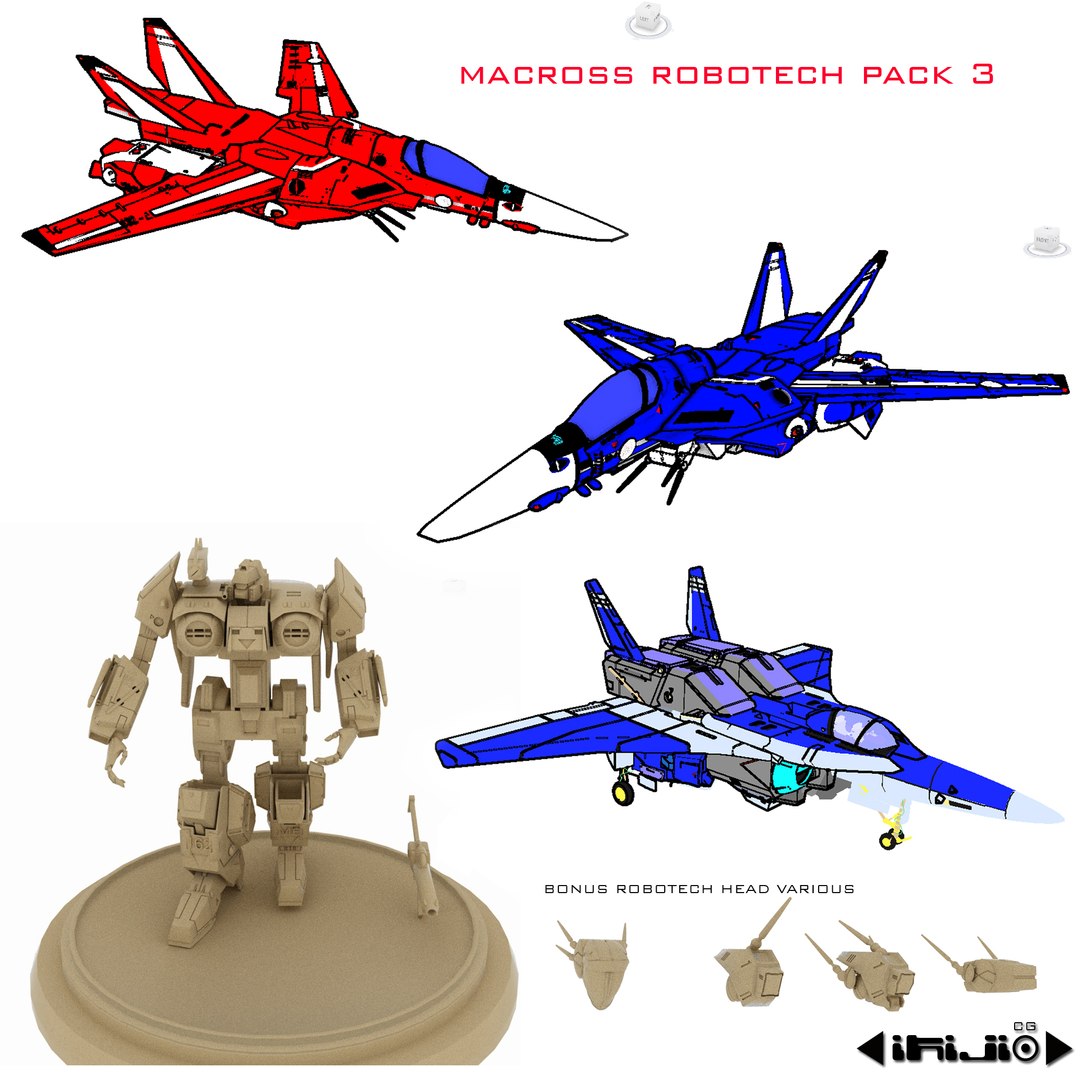 3D модель MACROSS ROBOTECH PACK 3 SOUTHERNCROSS - 4 MODELS - TurboSquid ...