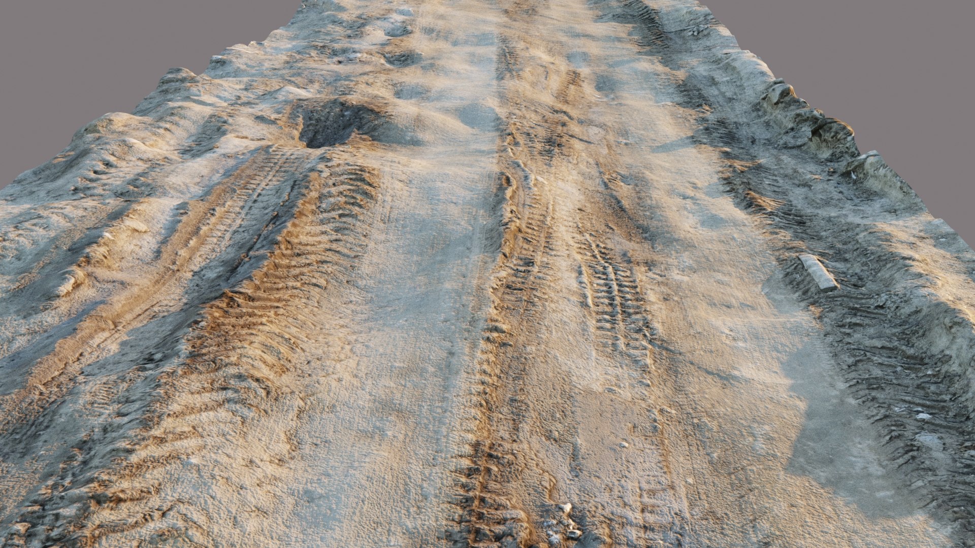 3D Muddy Road Model - TurboSquid 1617667
