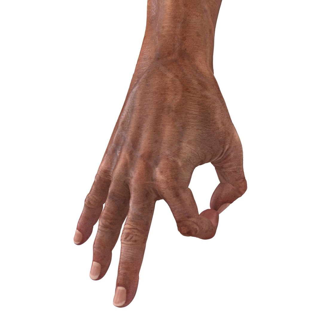 3d Old Man Hands Pose Model