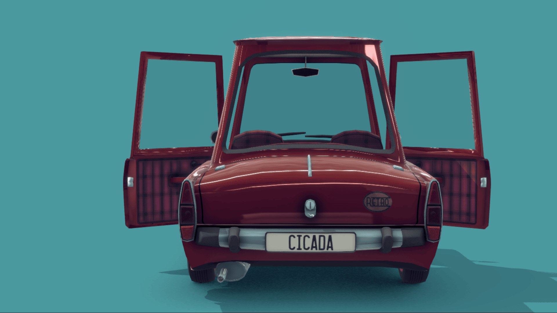 3D Model Retro Compact Car 3D Model - TurboSquid 2299526