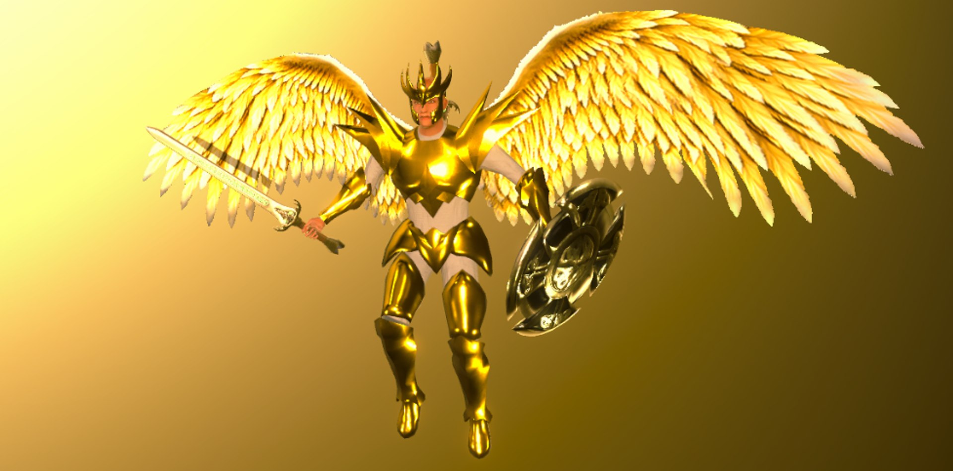3D Animated Low Poly Angel Knight Material Variations TO UNITY ...