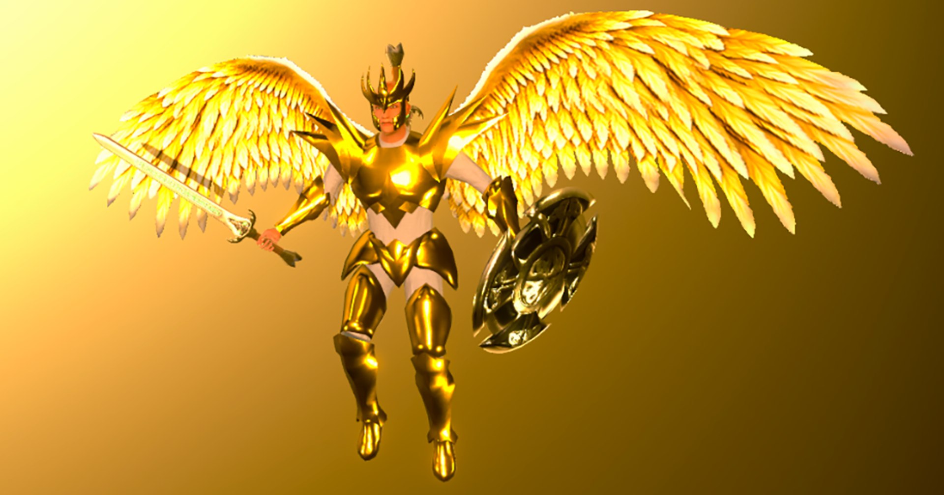 3D Animated Low Poly Angel Knight Material Variations TO UNITY ...