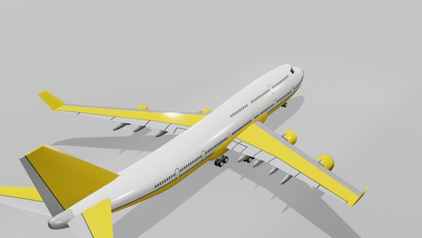modelo 3d Boeing 747 yellow costume texture - TurboSquid 2035408